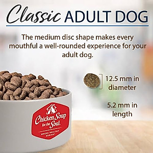 Chicken Soup For The Soul Classic Dry Small Bites Adult Dog Food, Beef & Brown Rice Recipe, 4.5 Pound Bag | Soy Free, Corn Free, Wheat Free, Small Breed Dog Food Made with Real Ingredients