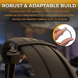 SplashNColor A50 Support Brace Clamps Upgrade for Cushion - Enhance Your Headphone Comfort with Durable and Secure Fit - Compatible with Astro A50 Gen. 4 and Mod Kit - 2 Pack Black