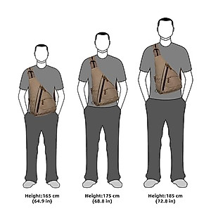 KL928 Canvas Sling Bag - Small Crossbody Backpack Shoulder Casual Daypack Rucksack for Men Women(Large Version)