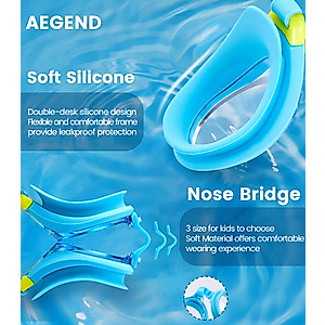 Aegend Kids Swim Goggles (2 Pack) for children/Toddler/Boys/Girls/Youth, No Leaking Waterproof Swimming Goggles for Kids Aged 4-14