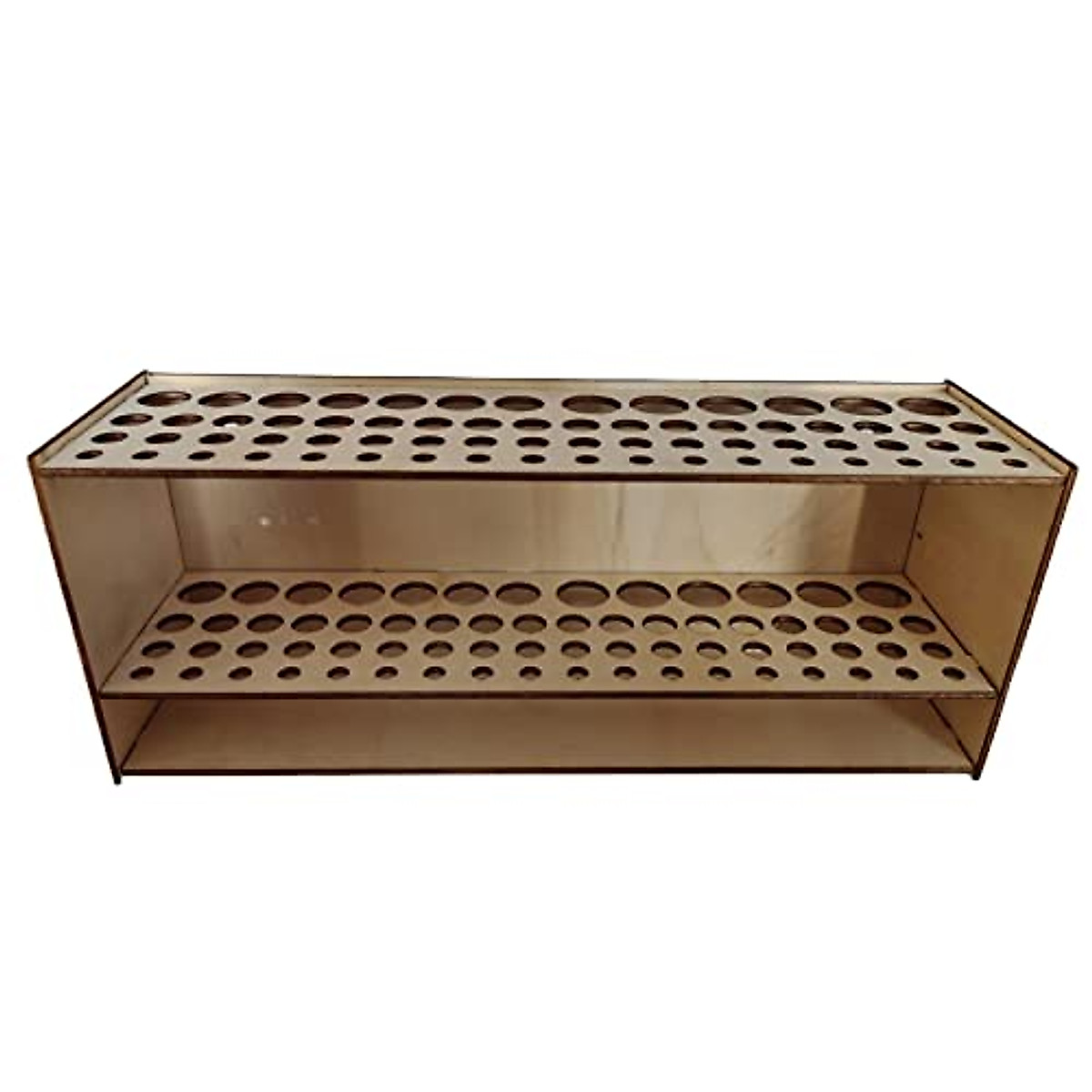 YOUGE 67 Holes Paint Brush Holder, Wooden Paint Brush Holder Organizer, Wall Mount Design, Brush Organizer Display Stand Tray Rack for Colored Pencils, Paint Brushes, Makeup Brushes