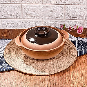 Casserole with Lid Chinese Clay Pot Japanese Clay Pot Korean Stone Pot Ceramic Cooking Pot Earthen Pot Stew Pot with Lid Family Restaurant Pot