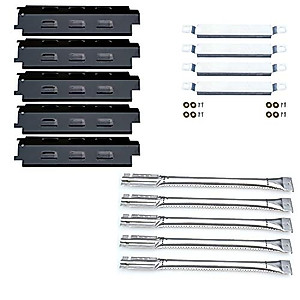 Direct Store Parts Kit DG258 (5-Pack) Repair Kit Replacement for Charbroil 6 Burner Gas Grill Stainless Steel Burners, Crossover Tubes & Porcelain Steel Heat Plates