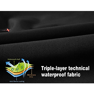 Rdruko Women's Snow Pants Waterproof Insulated Fleece Thermal Ski Hiking Snowboard Pants(Black, US S)