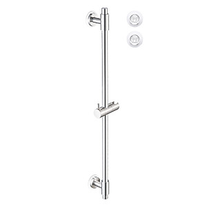 KES Shower Slide Bar 30-Inch with Adjustable Shower Head Holder, SUS 304 Stainless Steel Drill-free Mounted Shower Bar Brushed Finish, F209S78DF-BS