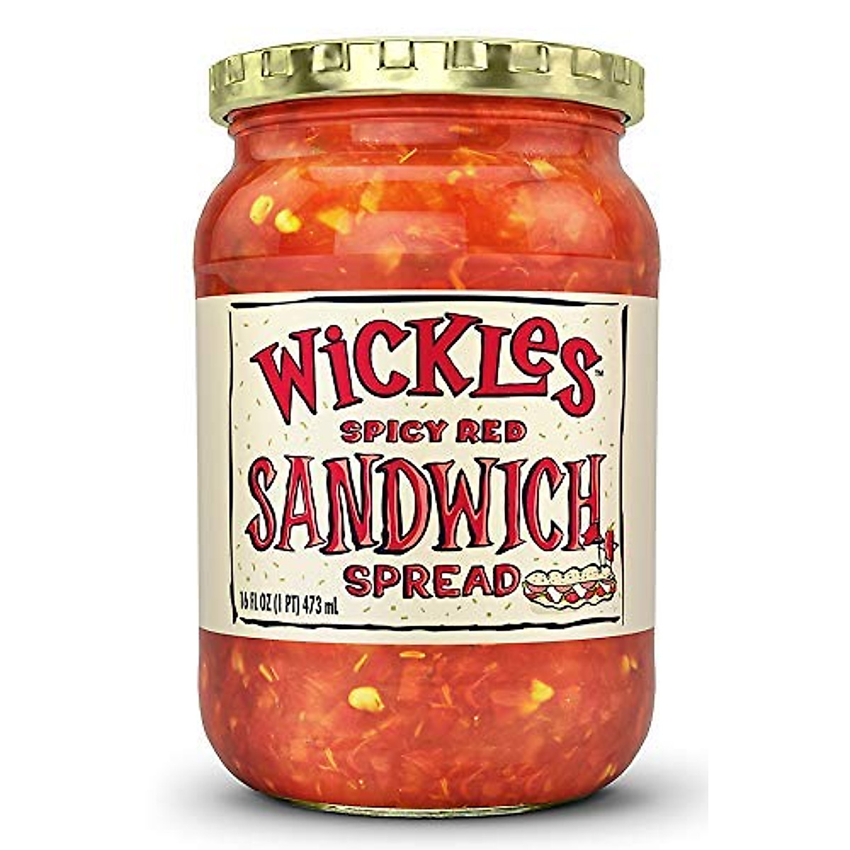 Wickles Spicy Red Sandwich Spread, 16 OZ (Pack of 2)