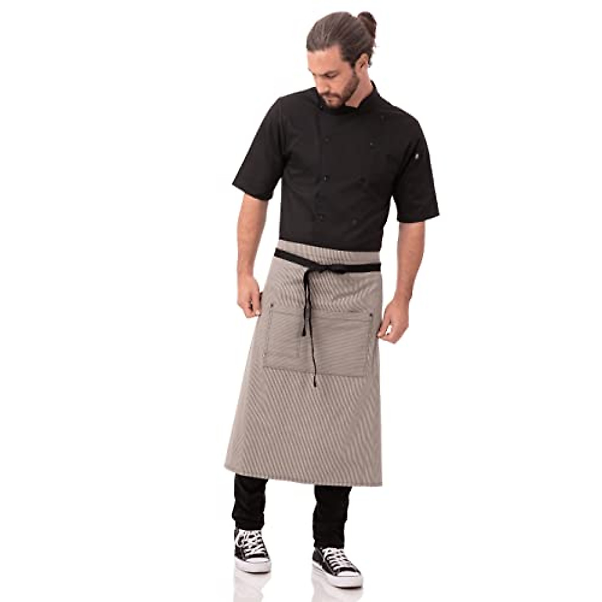 Chef Works Unisex Portland Bistro Apron, Black, One Size