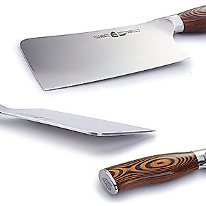 TUO Meat Cleaver 6 inch, Chinese Chopping Knife Cleaver Knives Heavy Duty Bone Chopper Butcher Knife, German Steel & Comfortable Pakkawood Handle, Fiery Series with Gift Box