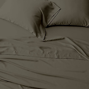 MyGiza Sheets,100% Certified Giza Egyptian Cotton Sheets-California King Size Giza Cotton Sheets Set to Fit Upto 18 Inches Deep Mattress (4 Pcs) Slate Grey