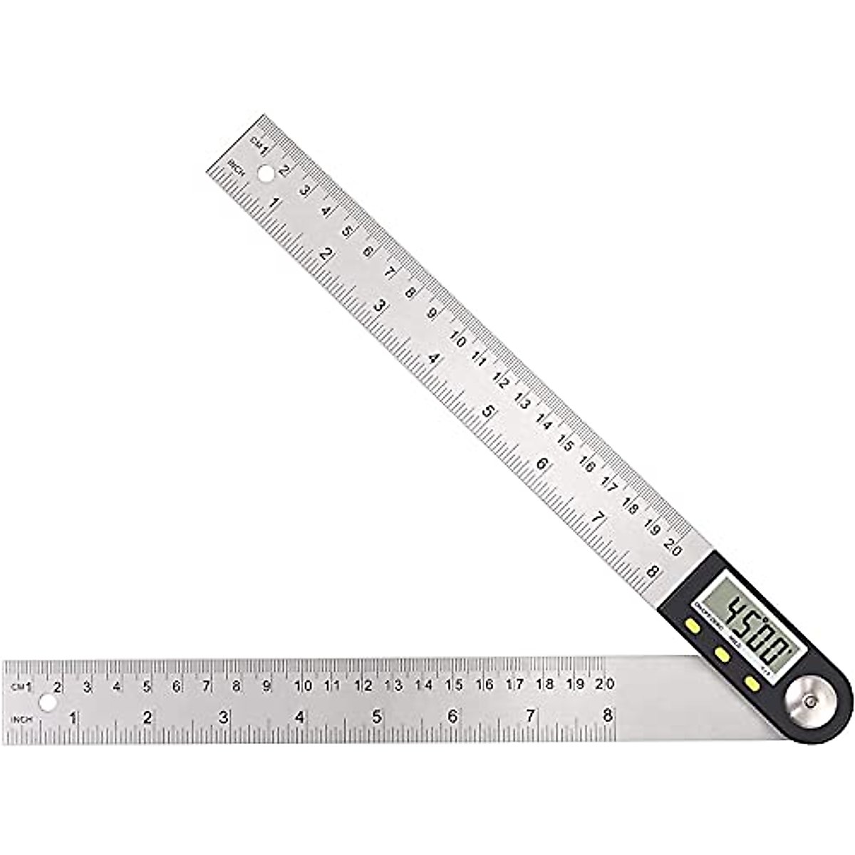Digital Angle Ruler 0-360° Digital Inclinometer Protractor Angle Finder with LCD Spirit Level 200mm/8 inch for Vertical Horizontal Dual Spirit Level