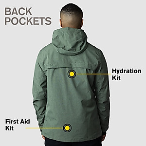 Apricoat Adventure 2.0 Men's Warm Winter Jacket Insulated, Hooded, Waterproof and windproof for Traveling, Hiking, Trekking, Camping, & All Sports Activities such as Snowboarding & Skiing-Olive Green