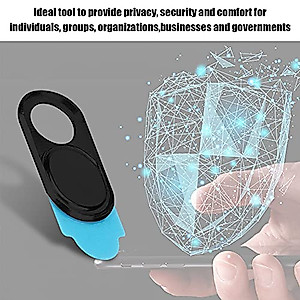 SALUTUY Lens, Wide Compatibility Metal Material Webcam Cover Sticker Laptop Camera Cover for Protecting Your Digital Life for Laptops for Desktops(Black)