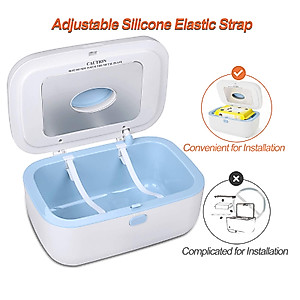 Wipe Warmer,Baby Wipe Warmer - Wet Wipe Warmer Baby is Super Fast Top Heating System with Constant Temperature, LED Display Shows Precise Temperature（White Blue）
