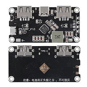 2Pcs IP5328P Boost Charging Module Dual USB 18650 Battery Fast Charger Treasure Tpye-c 3.7V to 5V 9V 12V Step up Fast Quick Charger Circuit Board QC2.0 QC3.0 Mobile Power Main Board