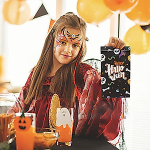 Semato Halloween Treat Bags, 24 Pcs Paper Halloween Goodie Bags Trick or Treat Gift Bags Bulk Halloween Candy Bags for Kids Halloween Bags Party Favors