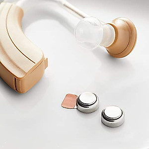 Amazon Basics 1.45 Volt Hearing Aid Batteries, Brown Tab - Pack of 60, Size 312 - Improved Performance