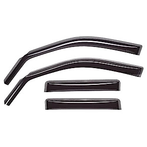 WeatherTech Custom Fit Front & Rear Side Window Deflectors for Buick Rainier, Dark Smoke