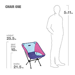 Helinox Chair One Original Lightweight, Compact, Collapsible Camping Chair, Multi Block '23