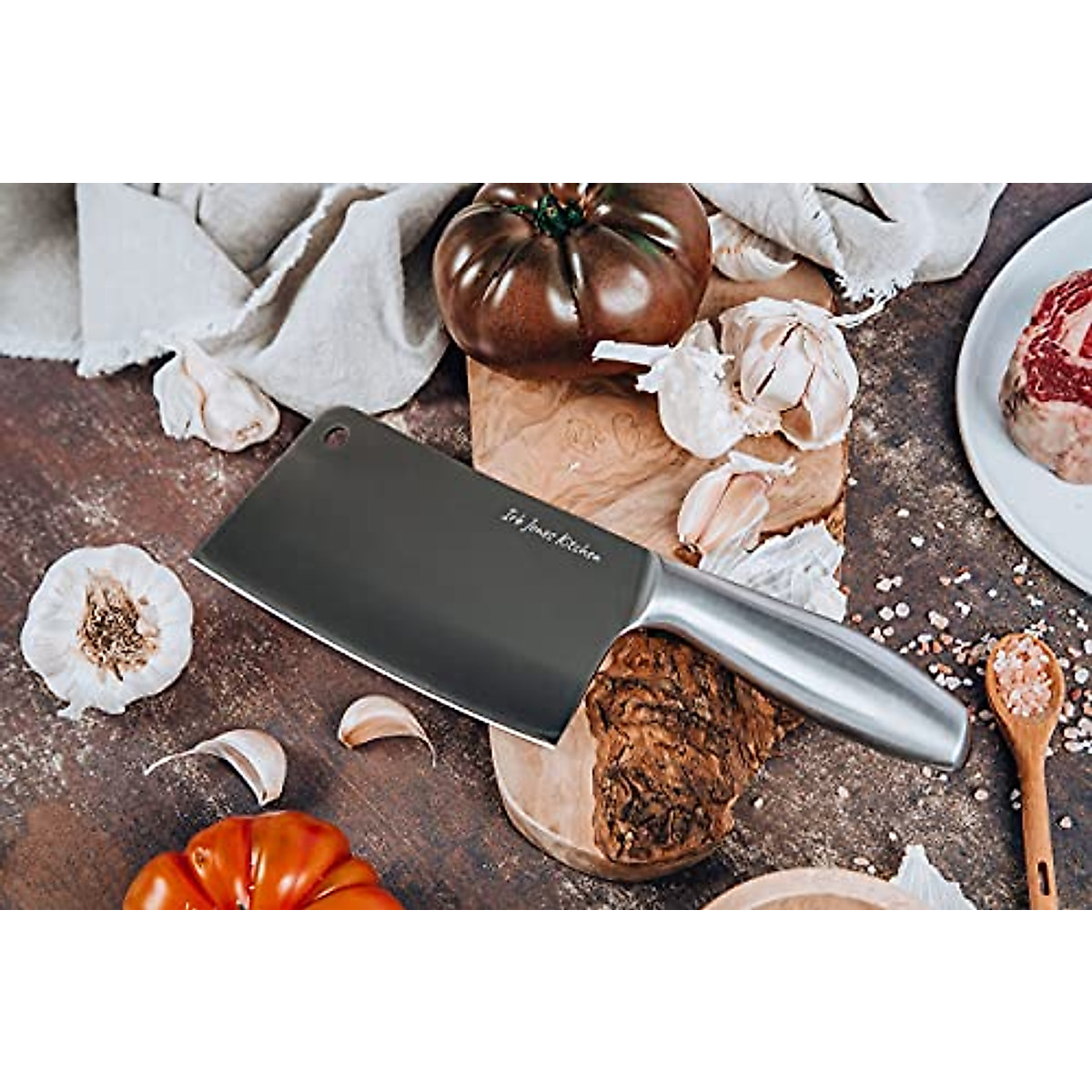 Irb Jones Profession Butcher Knife - Stainless Steel Chopper used at Home or Restaurant, Sharp Meat Cleaver used by Chef's