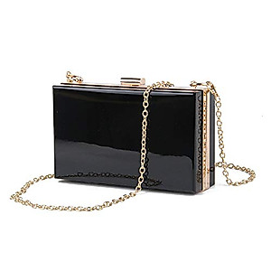 Lanpet Women Acrylic Transparent Evening Clutches Shoulder Bag Cross-Body Purse Party Bag