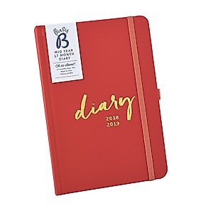 Busy B 17 Month 2018-19 Mid Year Diary - Week-to-View Agenda with timetables and Notes