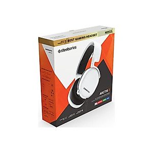 SteelSeries Arctis 3 - All-Platform Gaming Headset for PC - PlayStation 5 and PS4, Xbox One, Nintendo Switch, VR, Android and iOS - White