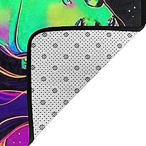 YUXIXI Non-Slip Area Rugs Home Decor Outer Space Trippy Smoke Cool Spooky Girl Floor Mat Living Room Bedroom Carpets Doormats 60 X 39 Inches