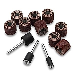 Katzco 51 Piece Drum Kit - 45 Sanding Bands, 6 Mandrills - Fits Any Drill - for Rotary Tools, Die Grinder, Power Drills, Carpenters, Woodworking, Paint, Sanding Surfaces and Finishing Jobs
