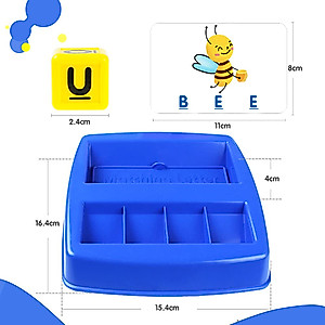 Educational Toys, Alphabet Learning Toys Flash Card Game for Toddlers 3 4 5 Year Old Preschool Matching Letter Spelling Reading Games for Kids 3-8 Years Old Boys