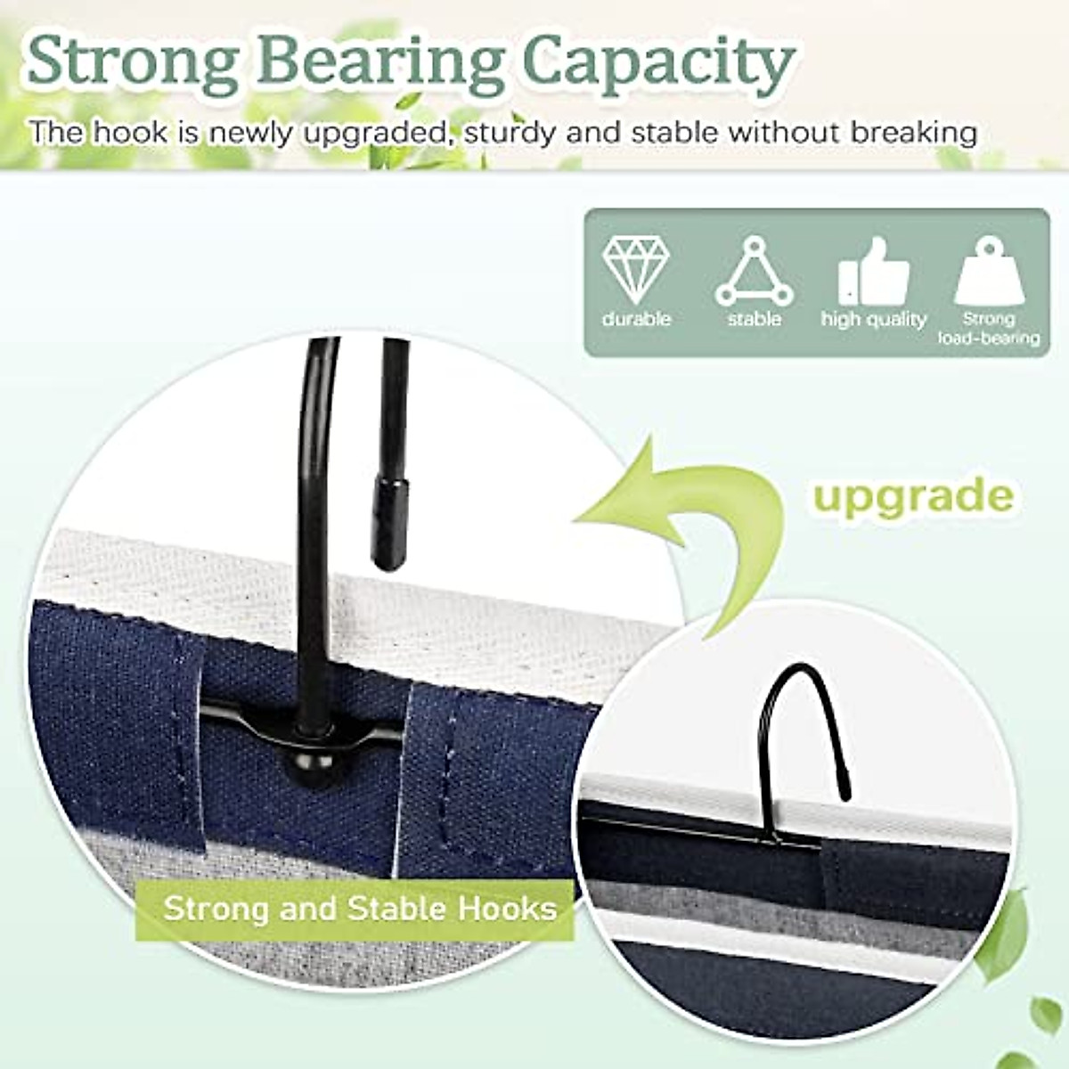 Trycooling Bedside Caddy, Bedside Organizer Caddy Hanging Storage for Dorm Rooms Bed Rails Bunk Hospital Beds Crib (2pc Navy Blue)