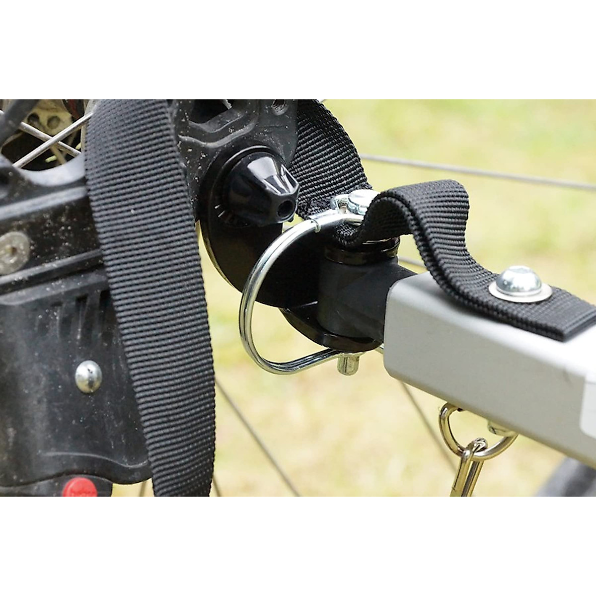 Bike Trailer Hitch Set for Burley Kids Trailers 12.2MM Steel Coupler Compatible with Burley Bee and Other Model Safety Strap Included
