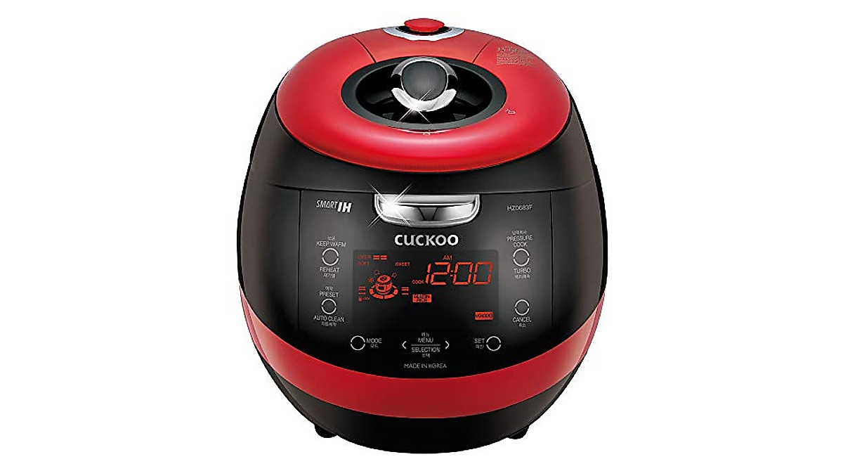 CUCKOO 6-Cup Induction Rice Cooker with 13 Menus & Auto-Clean