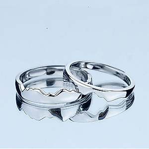 Couple Matching Rings for Man Woman Custom Adjustable Sun Moon Ring Set Angel Devil Wings Dragon Arrow Open Rings Couple Matching Promise Rings for Boyfriend Girlfriend Gifts, Copper, copper,