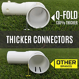 QuickPlay Q-Fold Match Soccer Goal – 30-Second Folding Design for Easy Setup | Portable Soccer Net Goal for Backyard | Weatherproof Soccer Goal Post for Adults & Kids – [Single Goal]