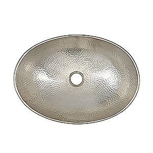 Sinkology SB305-19N Hobbes, 19", Nickel Hammered Handcrafted Above Counter Vessel Sink