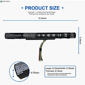 AS16A5K Battery for for Acer Aspire E15 E5-575 E5-575G E5-576 E5-576G N16Q2 E5-575-33BM E5-575-52JF E5-575-54E8 E5-575-54EB E5-575G-53VG E5-575G-57D4 E5-575G-76YK E5-576G-5762 AS16A8K 4INR19/66-1