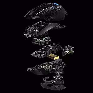 Logitech G502 Lightspeed Wireless Gaming Mouse, Hero 25K Sensor, 25,600 DPI, RGB, 11 Programmable Buttons, Long Battery Life, Powerplay- Compatible, PC/Mac - Black (Renewed)