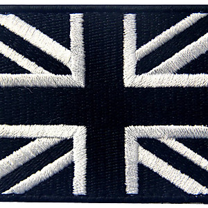 Tactical British Union Jack Embroidered Patch England Flag UK Great Britain Morale Applique Fastener Hook & Loop Emblem