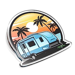 BOGGbeans Outdoor Charms for Bogg Bag, Simply Southern Totes, and Similar Styles. Acrylic 3" Outdoor Charm Accessories for Beach Totes (Camper)