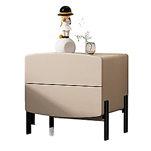 YUZZI Bedroom Table Simple Modern Bedside Table Light Luxury Style Art Design Furniture Bedroom (Color : 2)