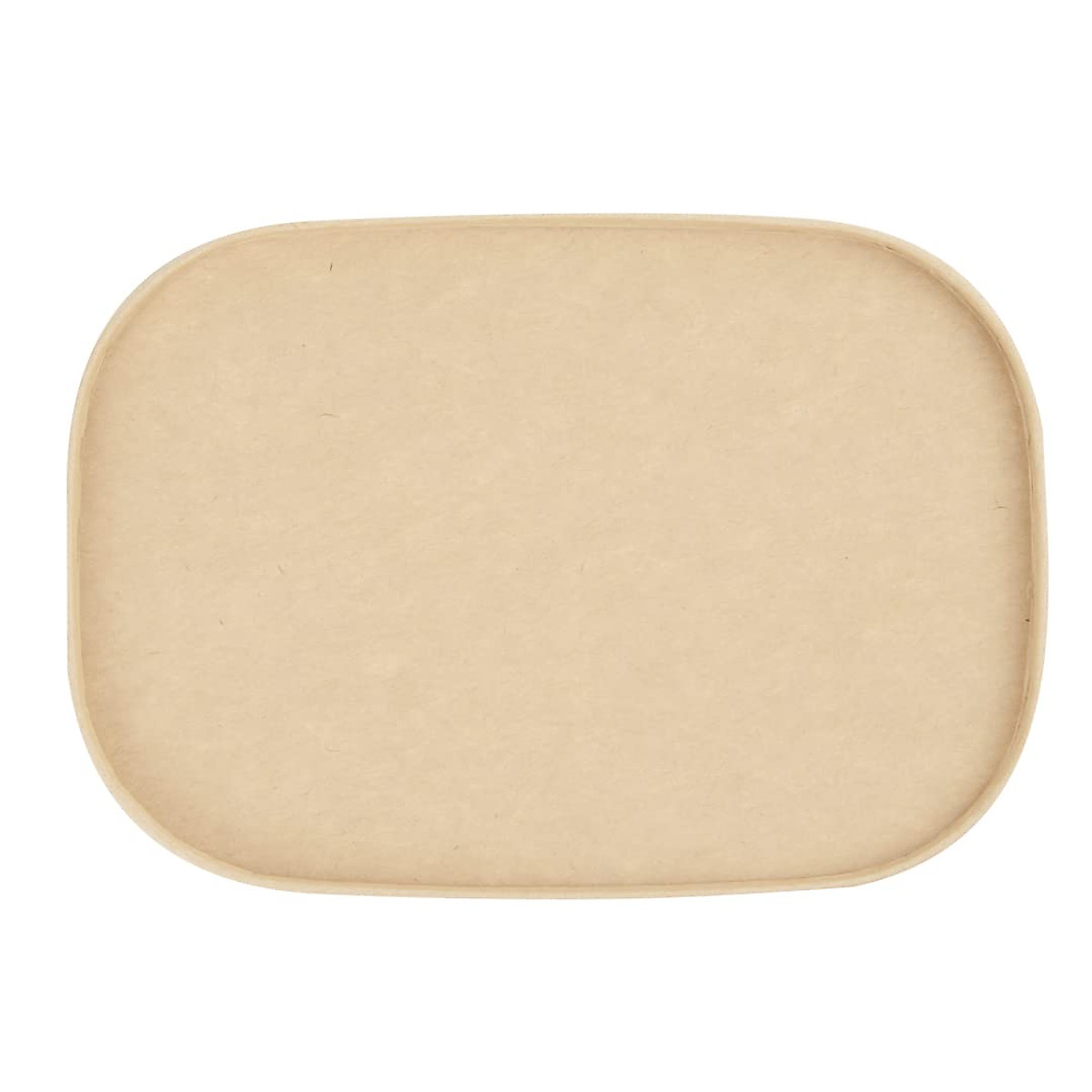 Restaurantware LIDS ONLY: Bio Tek Lids For To Go Containers 100 Oval Food Container Lids - Containers Sold Separately Flat Design Kraft Paper Lids For Disposable Serving Bowls Tight Seal