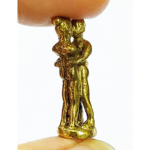 Miracle Magic Love INN Koo Mahasanaeh Takrud & Yant Kroa Petch Sheet Gold Spell Yantra Amulet Thai Couple Charm Talisman Protection Power Lover Money Wealth Business Blessing by Lp YangDam