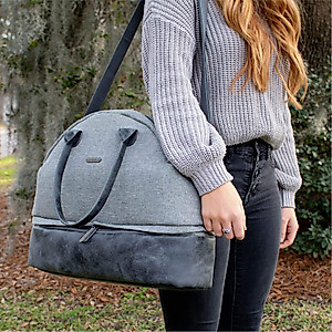 Nanobebe Bebe Diaper Bag Backpack, Travel Diaper Bag with Baby Changing Mat and Stroller Straps, Maternity Back Pack for Multi-Function Baby Care, Large Capacity, Waterproof, Unisex (Stylish Grey)