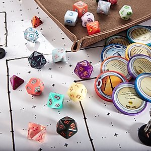 Series IV Set of 7 Tabletop RPG Dice| 7 Different Polyhedral Role Playing Dice per Set| TTRPG DND Dice| Cinderbloom