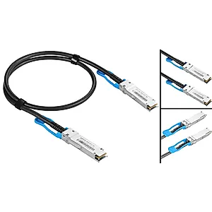 100G QSFP28 DAC Cable - 100GBASE-CR4 QSFP28 to QSFP28 Passive Direct Attach Twinax Copper Cable Compatible with Cisco QSFP-100G-CU1M, 1-Meter (3.3ft)