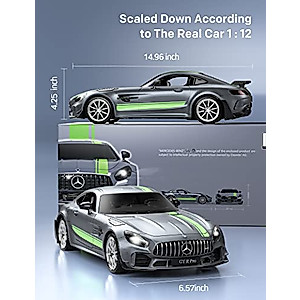 MIEBELY Remote Control Car, Mercedes Benz 1/12 Scale Official Authorized GT R Pro Rc Cars 7.4V 900mAh Rechargeable Battery 2.4Ghz Rc Drift Cars W/LED Toy Car Birthday Gift for Boys Kids Adults Age 6+