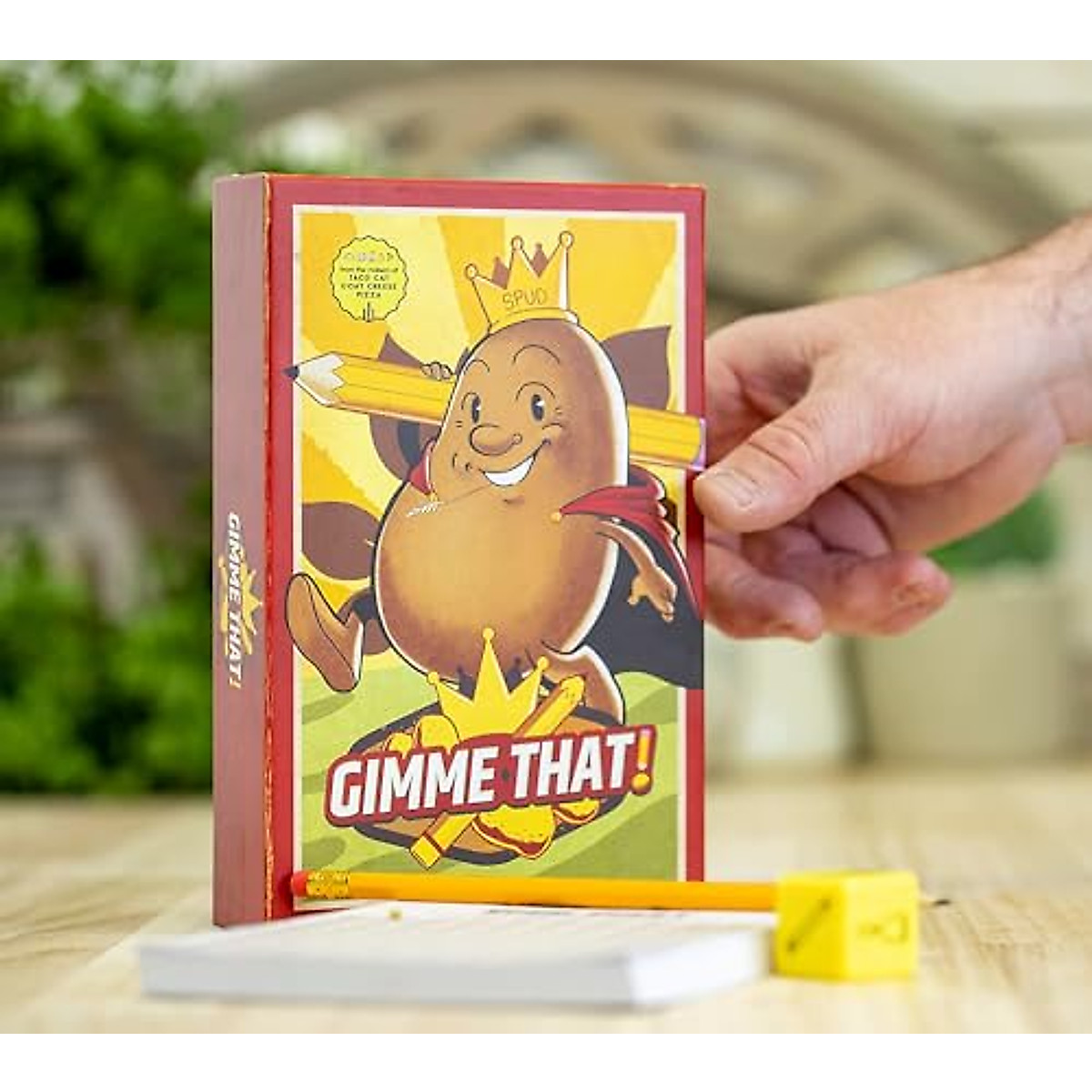 Gimme That! by The Creators of Taco Cat Goat Cheese Pizza, Family Party Game 3 to 8 players, Ages 8+, 1 Minute to Learn and Ridiculously Fun to Play!