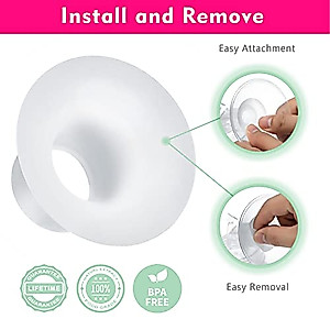 Durceler 17mm Silicone Flange Inserts Compatible with Medela/for Spectra S1 S2 / Elvie/Willow go/Momcozy S12/ TSRETE 24mm Breast Pump Shields or Freemie 25mm; Reduce Nipple Tunnel Down to 17mm