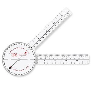 Ever Ready First Aid Plastic 8” Goniometer 360 Degree ISOM