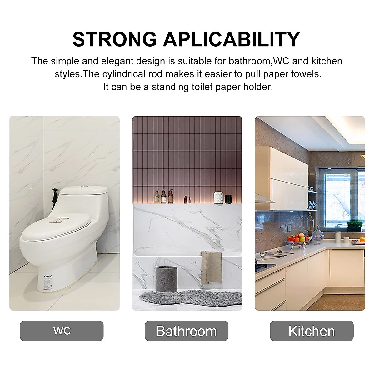 Crystal Paper Towel Holder Stand, Bling Glass Handmade Kitchen Countertop Paper Towel Roll Dispenser Holders, Diamond Effect Standing Bathroom Decor Paper Towel Holder with Cube Base